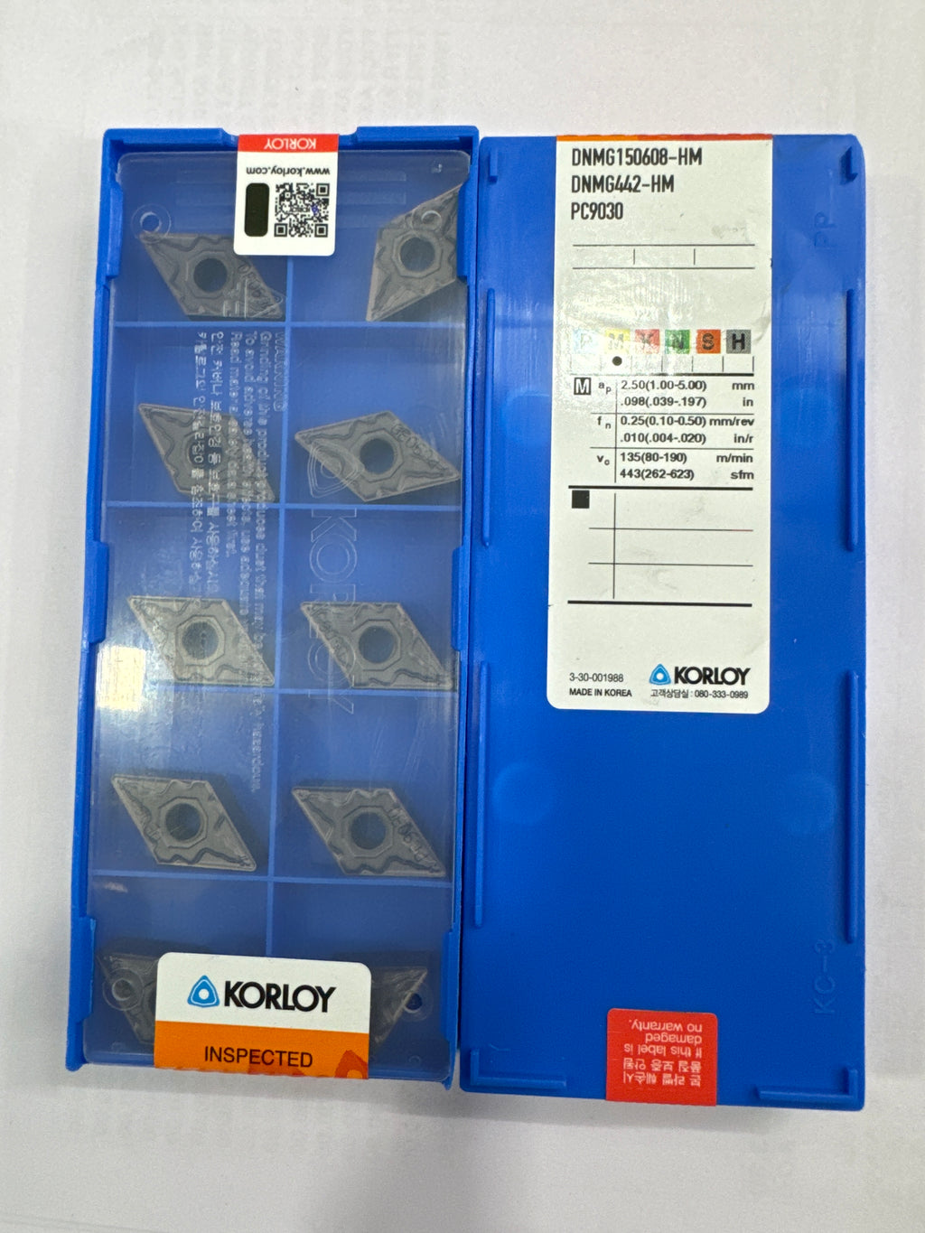 DNMG 1506 HM-PC9030 INSERT (KORLOY) – Midland Tools