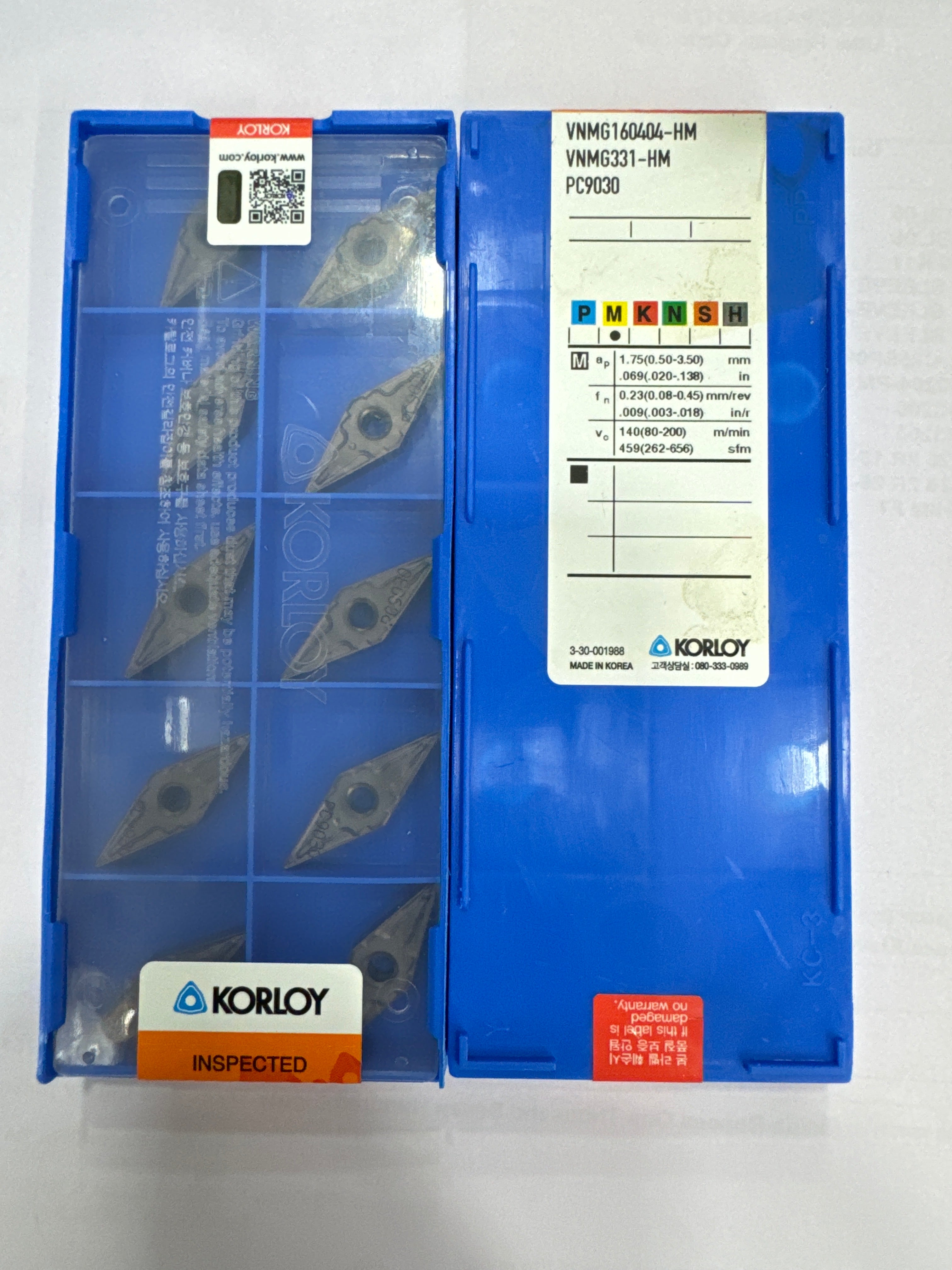 VNMG 160404 HM-PC9030 INSERT (KORLOY) – Midland Tools