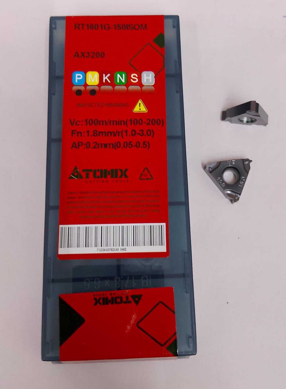 16ER 1.5ISO AX3200 Threading Insert Atomix (Universal Grade) – Midland ...